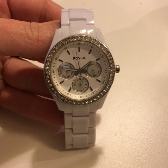 Other | White Fossil Watch | Poshmark